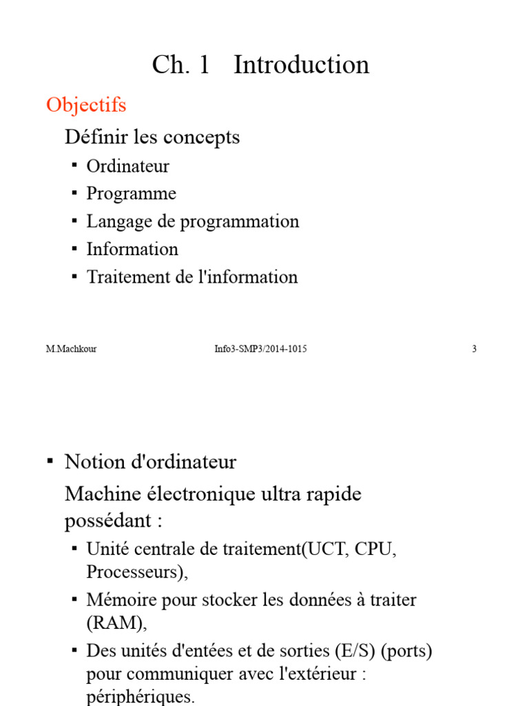 Cours Algorithmique 01 Copie | PDF | Programme informatique | Programmation
