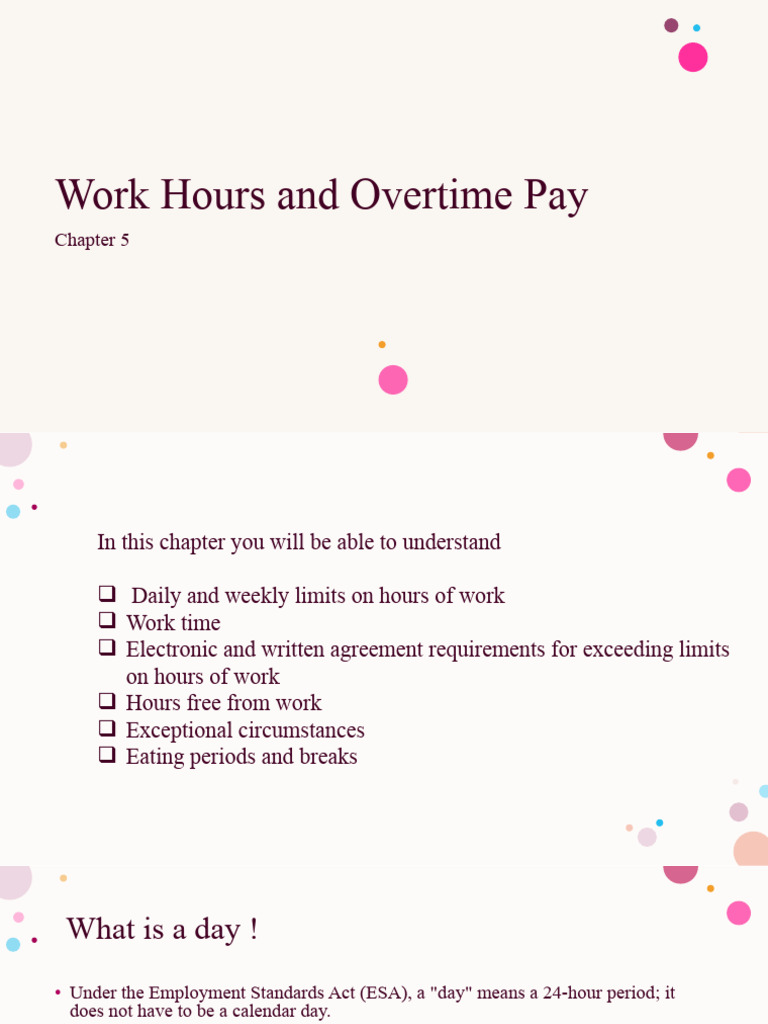 Chapter 5 Work Hours and Overtime | PDF | Overtime | Employment
