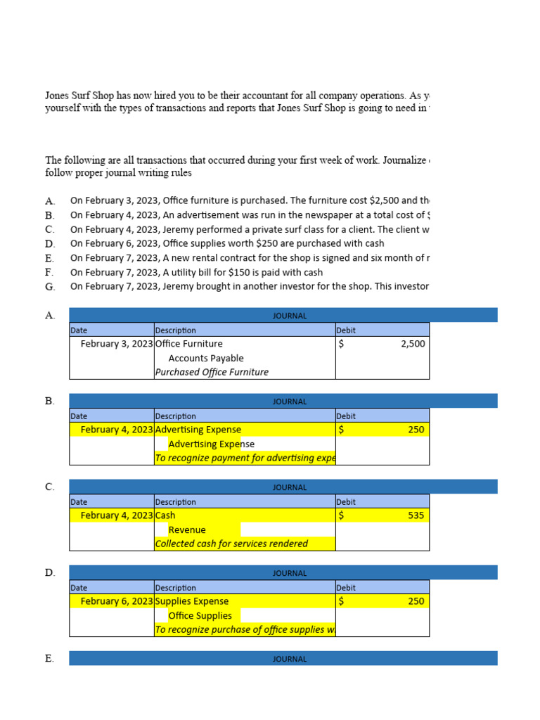 Acctg180 - W02 Problems - Accounting - Cycle - Raquel J Graham | PDF ...