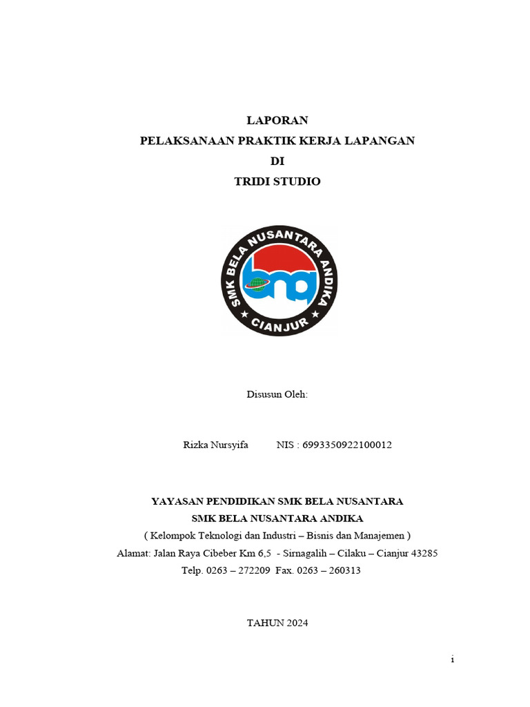 Laporan Iky | PDF | Bisnis