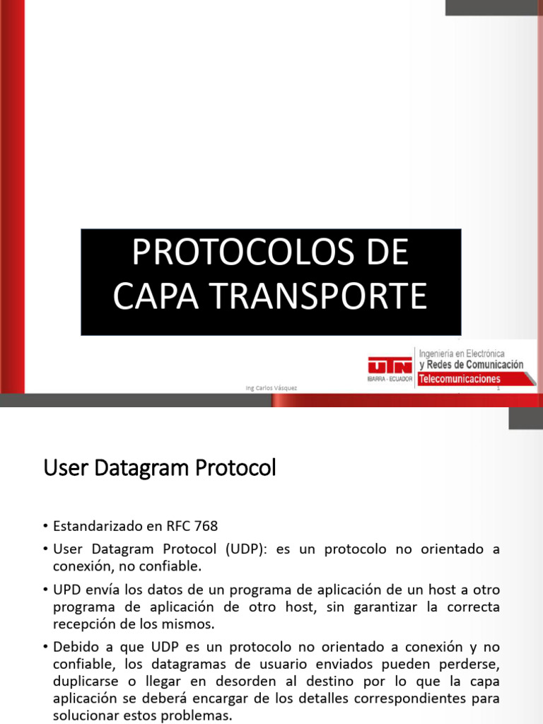 PROTOCOLO DE CAPA TRASNPORTE | PDF | Protocolo de Control de ...