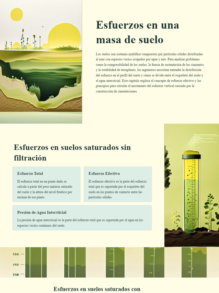 Esfuerzos en Una Masa de Suelo | PDF | Fundación (Ingeniería) | Filtración