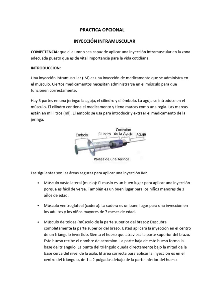 Practica-Opcional | PDF | Inyección (medicina)