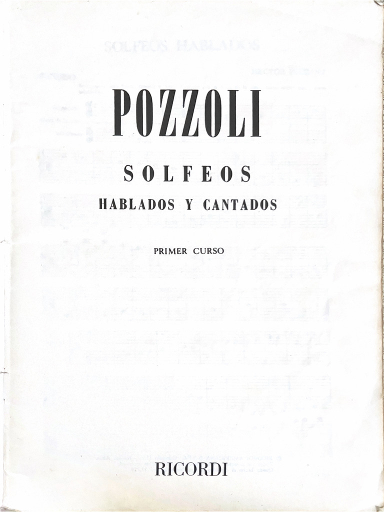 Libro de Solfeo. I Parte | PDF