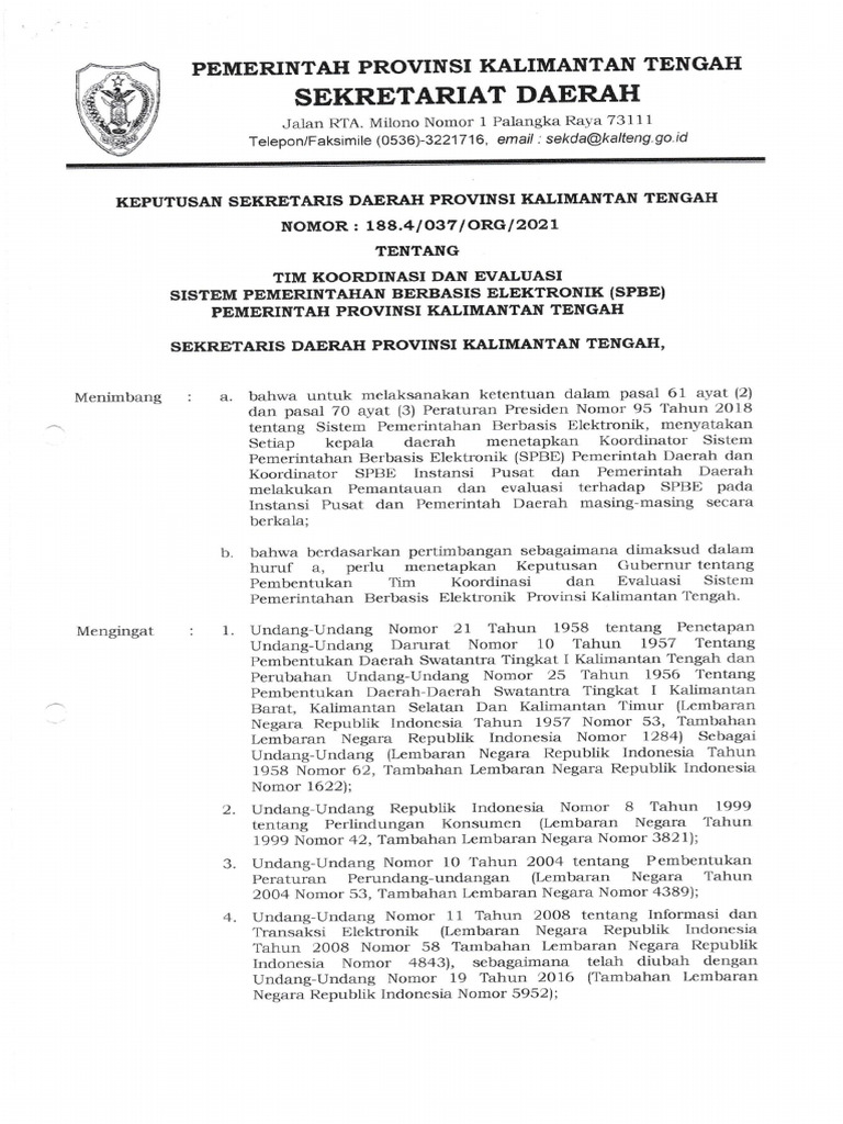 Sistem Pemerintahan Berbasis Elektronik (Spbe) | PDF