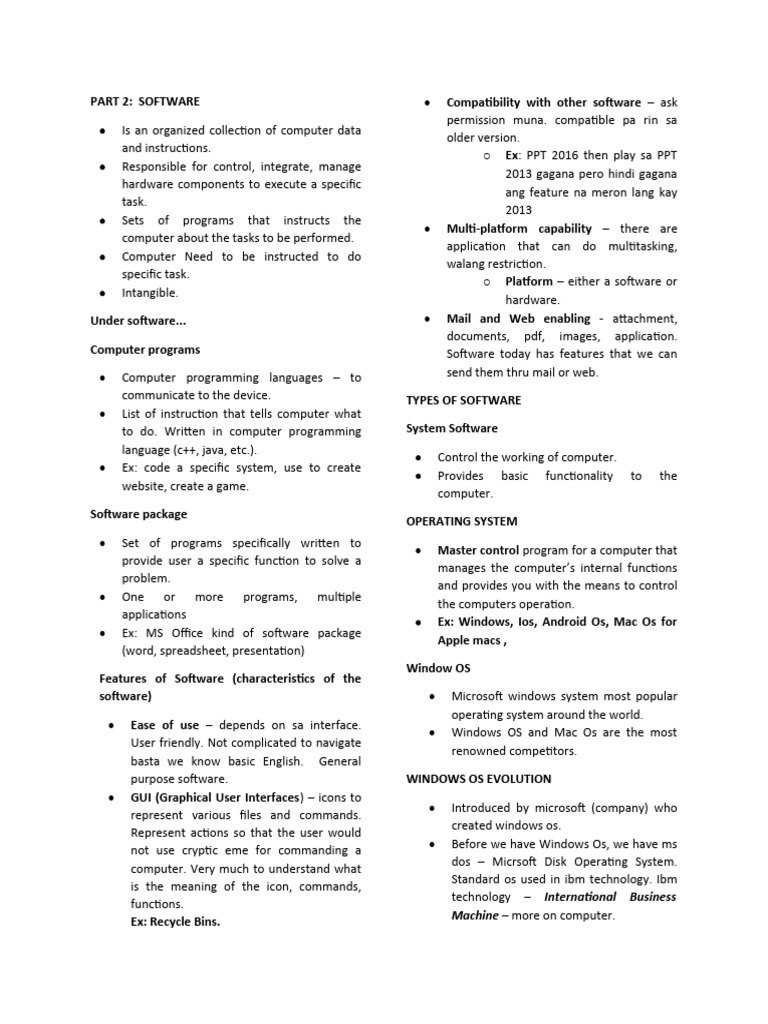 PART-2 Software | PDF | Operating System | Microsoft Windows