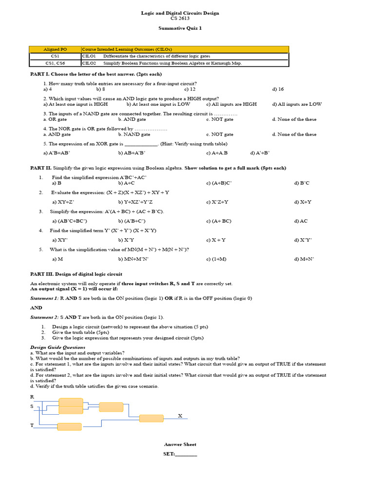 Practice | PDF | Logic Gate | Electronic Circuits Practice | PDF | Logic Gate | Electronic Circuits