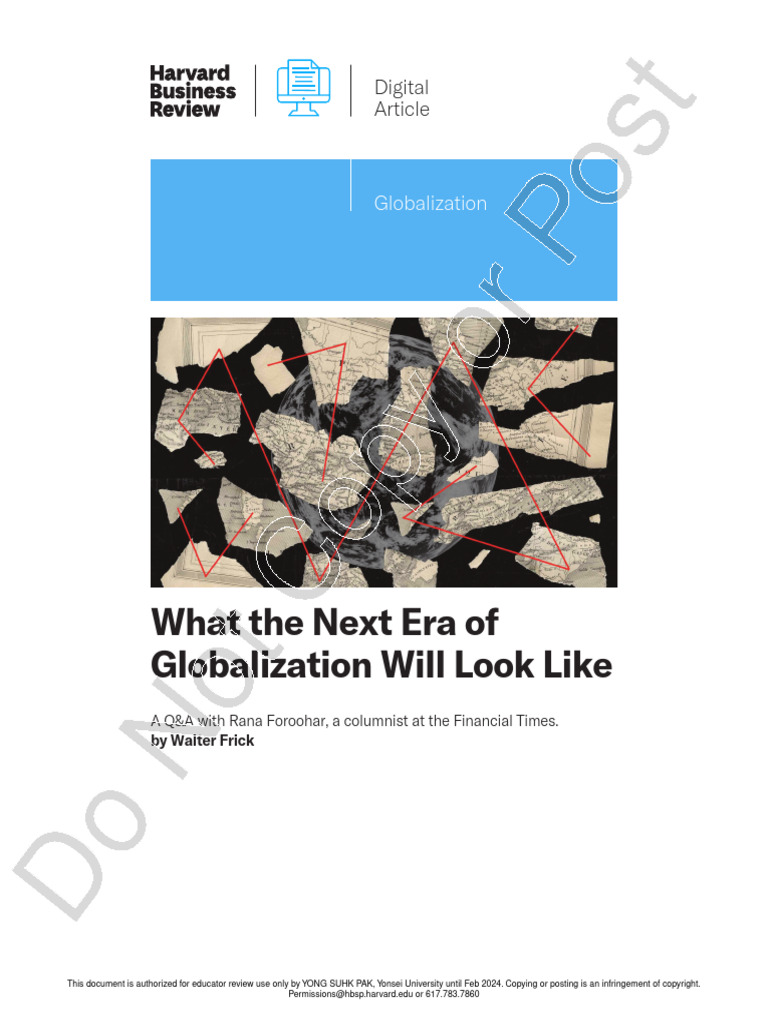 What The Next Era of Globalization Will Look Like | PDF | Globalization ...