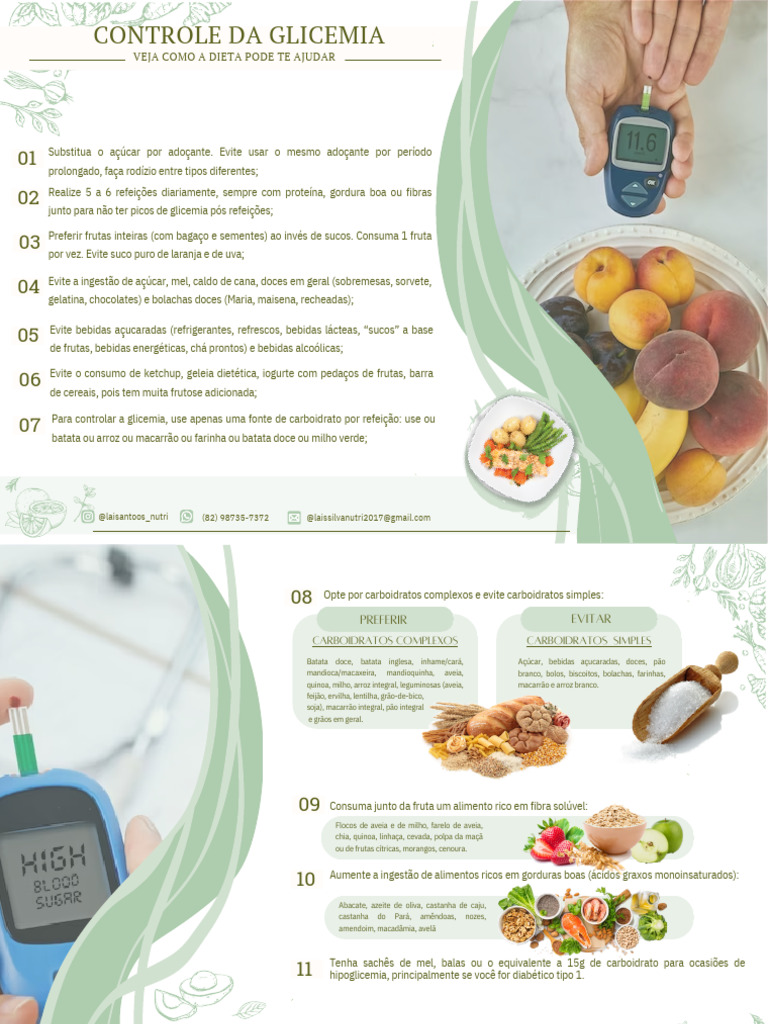 Orientação Controle Da Glicemia | PDF | Bebidas não alcoólicas | Milho