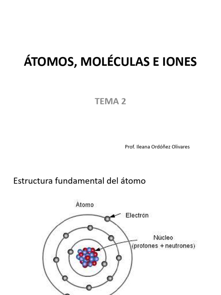Tema 2 ÁTOMOS, MOLÉCULAS E IÓNES | PDF | Moléculas | Compuestos químicos