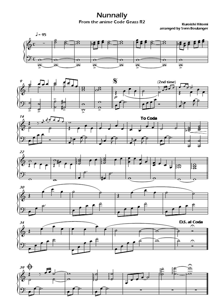 Code Geass R2 - Nunnally - Kuroishi Hitomi | PDF