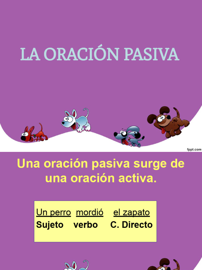 LA ORACIÓN PASIVA - PPT Versión 1 | PDF