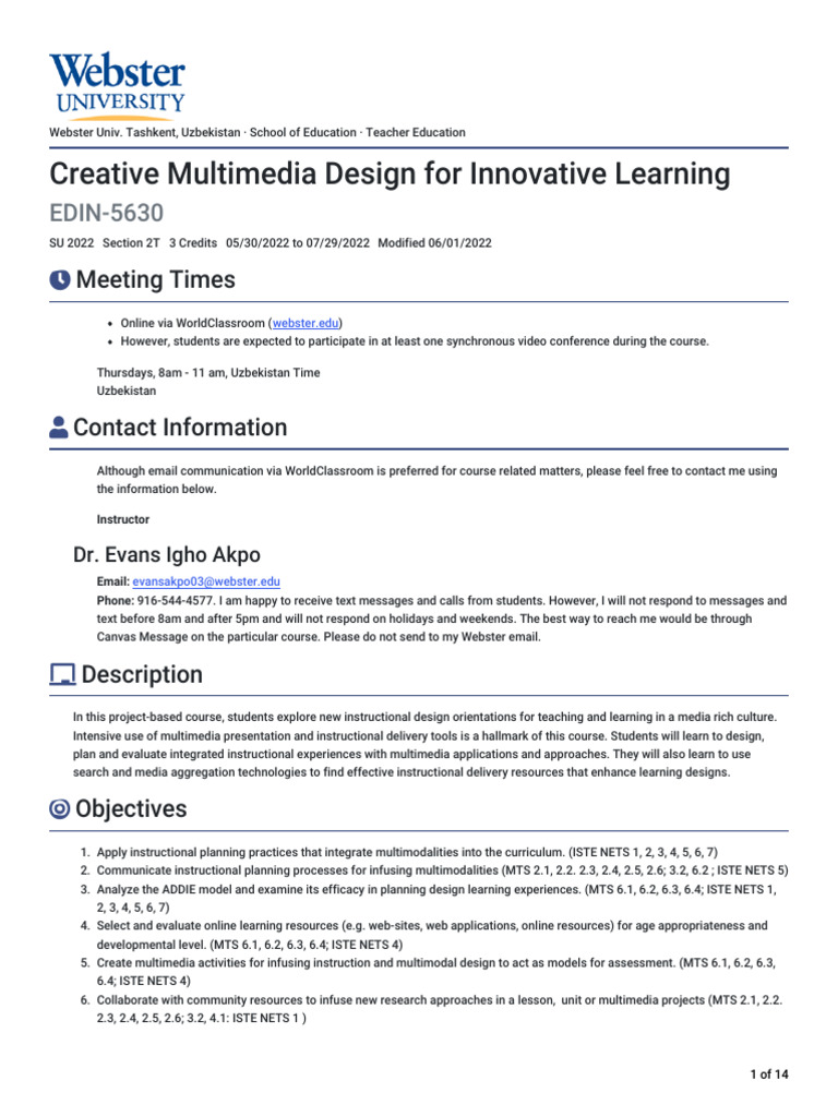 Creative Multimedia Design for Innovative Learning | PDF | Academic ...