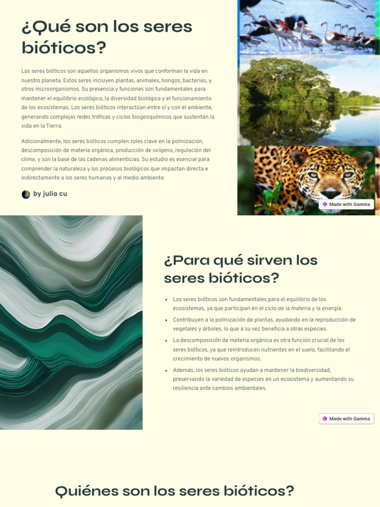 Que Son Los Seres Bioticos | PDF | Entorno natural | Biodiversidad