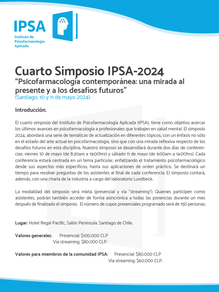 4to Simposio Programa 2024 | PDF | Salud mental | Ciencias del comportamiento