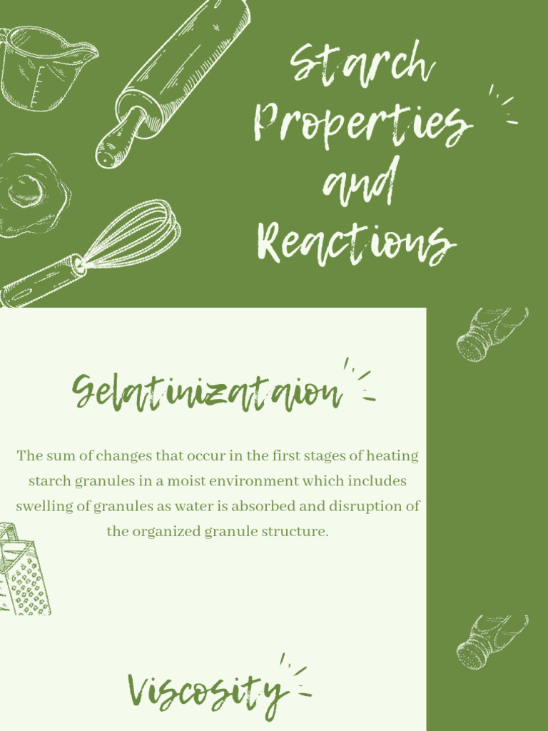 Starch: Properties and Reactions Explained | PDF | Starch | Chemistry