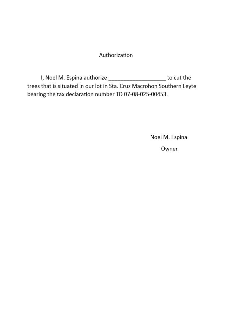 Authorization To Cut | PDF