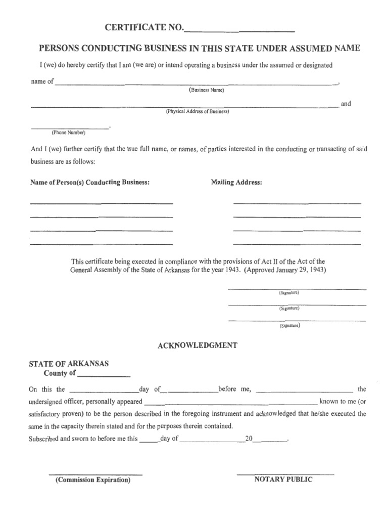 DBA Form PDF | PDF