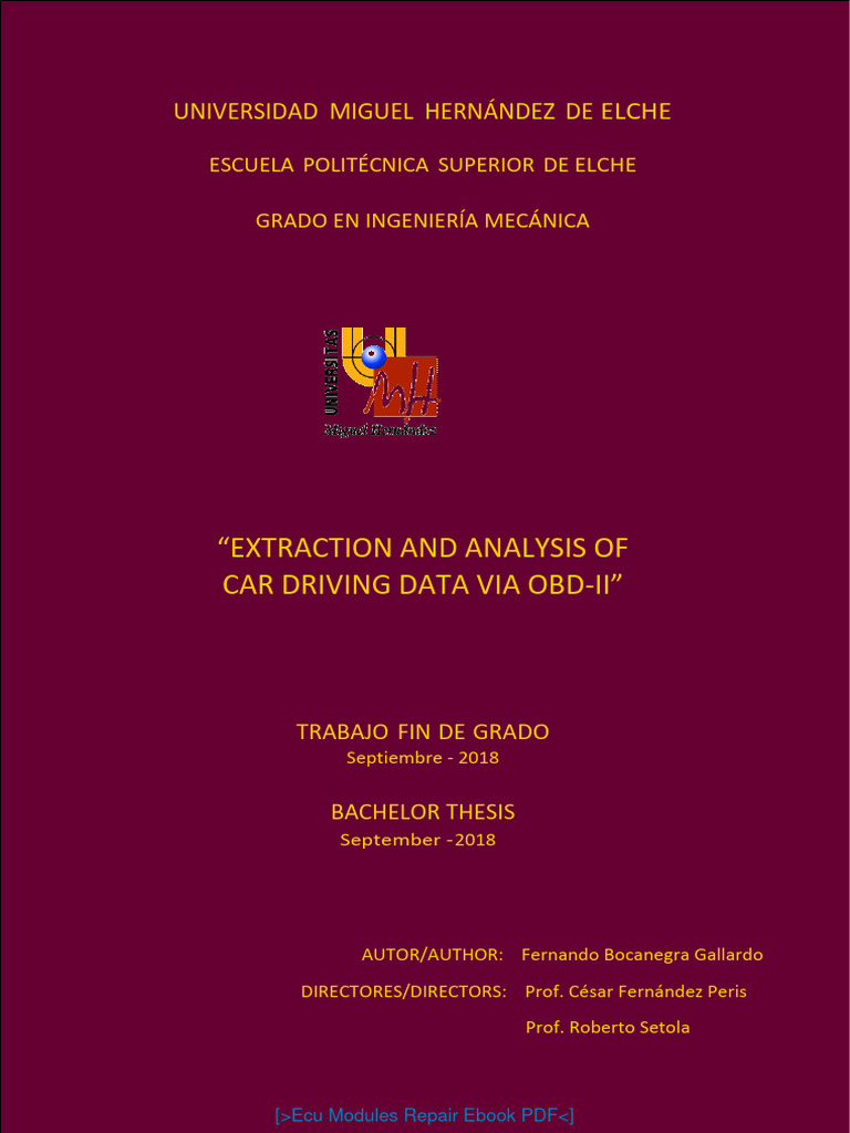 Diagnostic Basics Ecu Pdf Vehicles Automotive Technologies