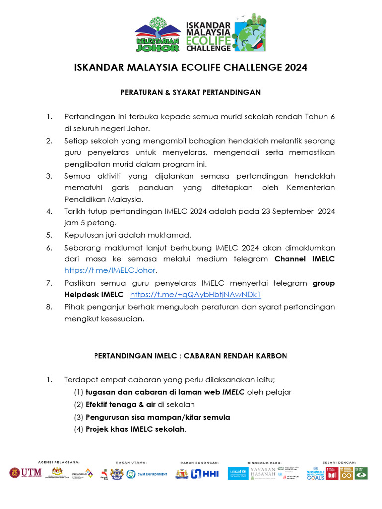 Syarat Dan Peraturan Imelc 2024 | PDF