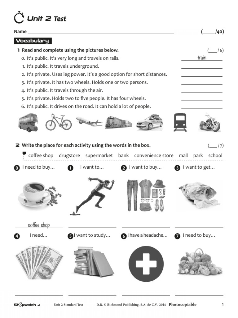 Stopwatch 2 Standard Test U2 | PDF