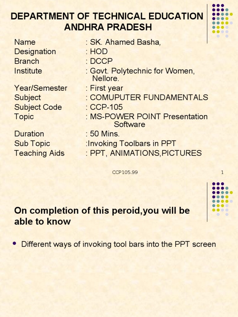 CCP105 | PDF | Microsoft Power Point | Software