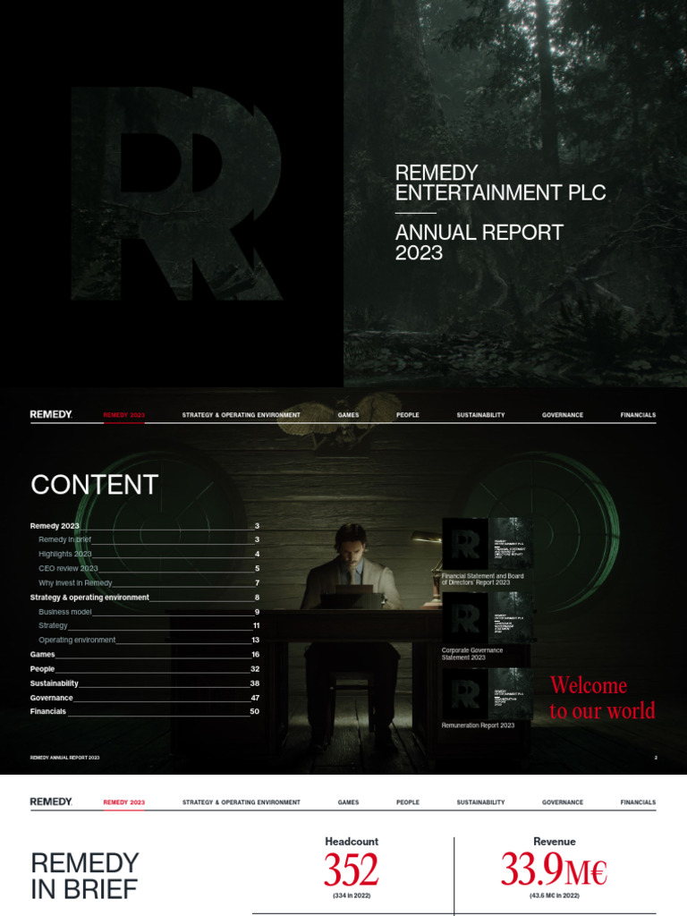 Remedy Anual report 2023 | PDF | Royalty Payment | Intellectual Property