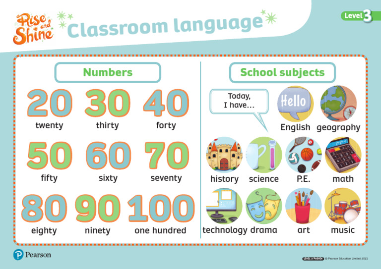Classroom Language and Numbers Guide | PDF