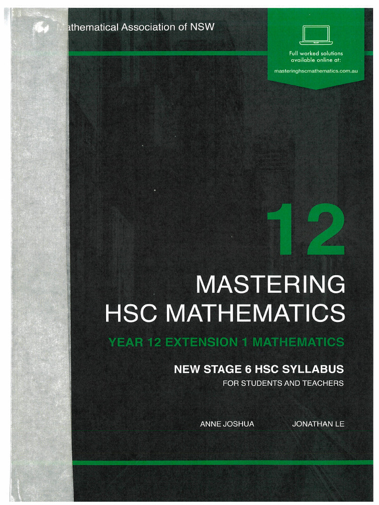Mastering HSC Mathematics Y12 Ext 1 | PDF