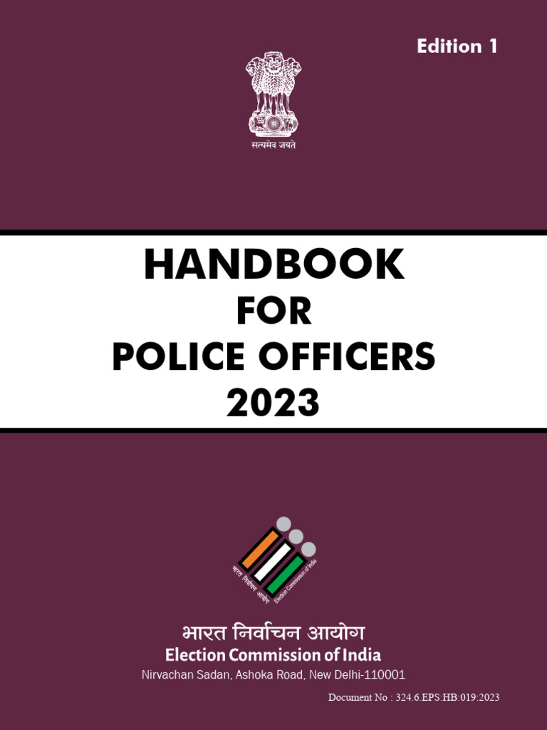Handbook For Police Officers, 2023 | PDF | Police | Elections
