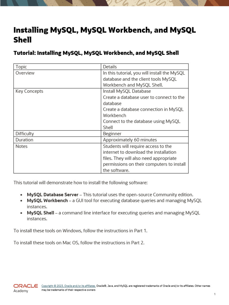 Installing MySQL | PDF | My Sql | Oracle Corporation
