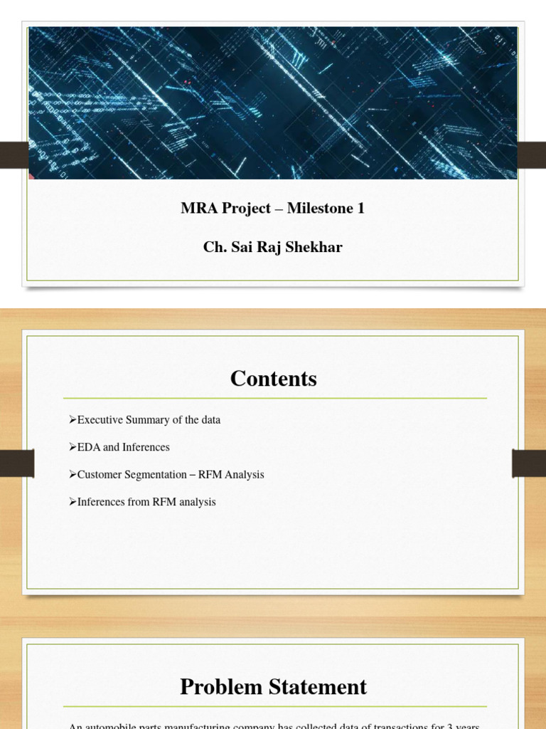 MRA_Project___Milestone_1___Ch._Sai_Raj_Shekhar.pdf | PDF | Statistics