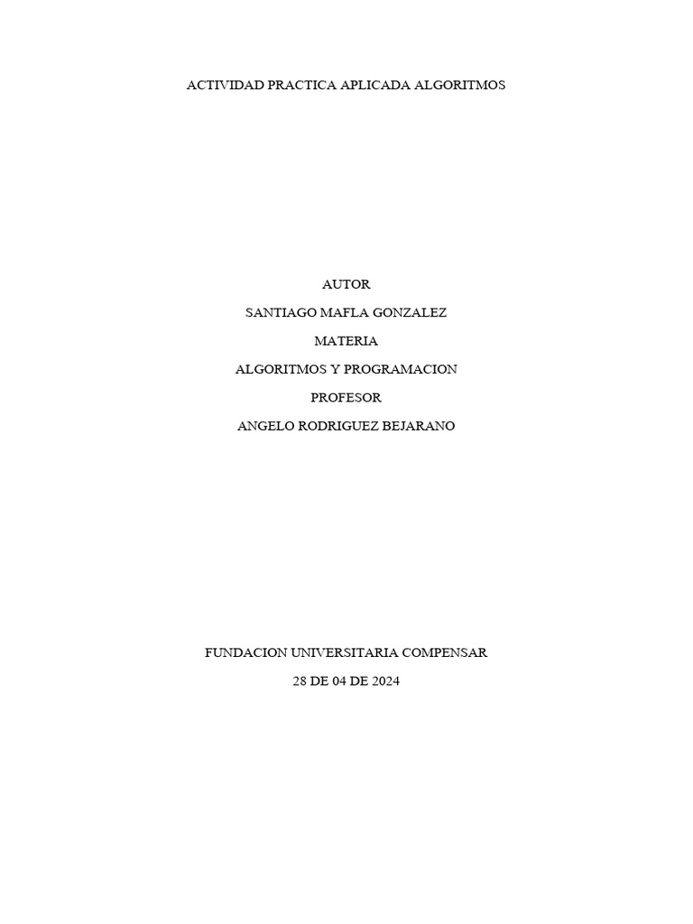 Algoritmos y Programacion PARTE 1 y 2 | PDF | Matemáticas ... Algoritmos y Programacion PARTE 1 y 2 | PDF | Matemáticas ...