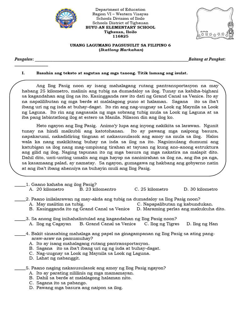 FILIPINO6 | PDF