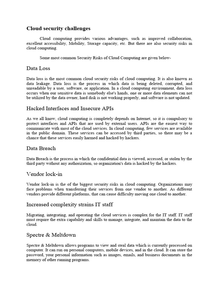 Cloud Security Challenges | Download Free PDF | Cloud Computing | Security