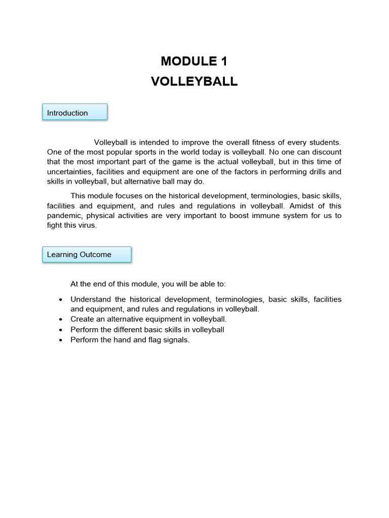 Team Sports Module | PDF | Volleyball | Baseball Field