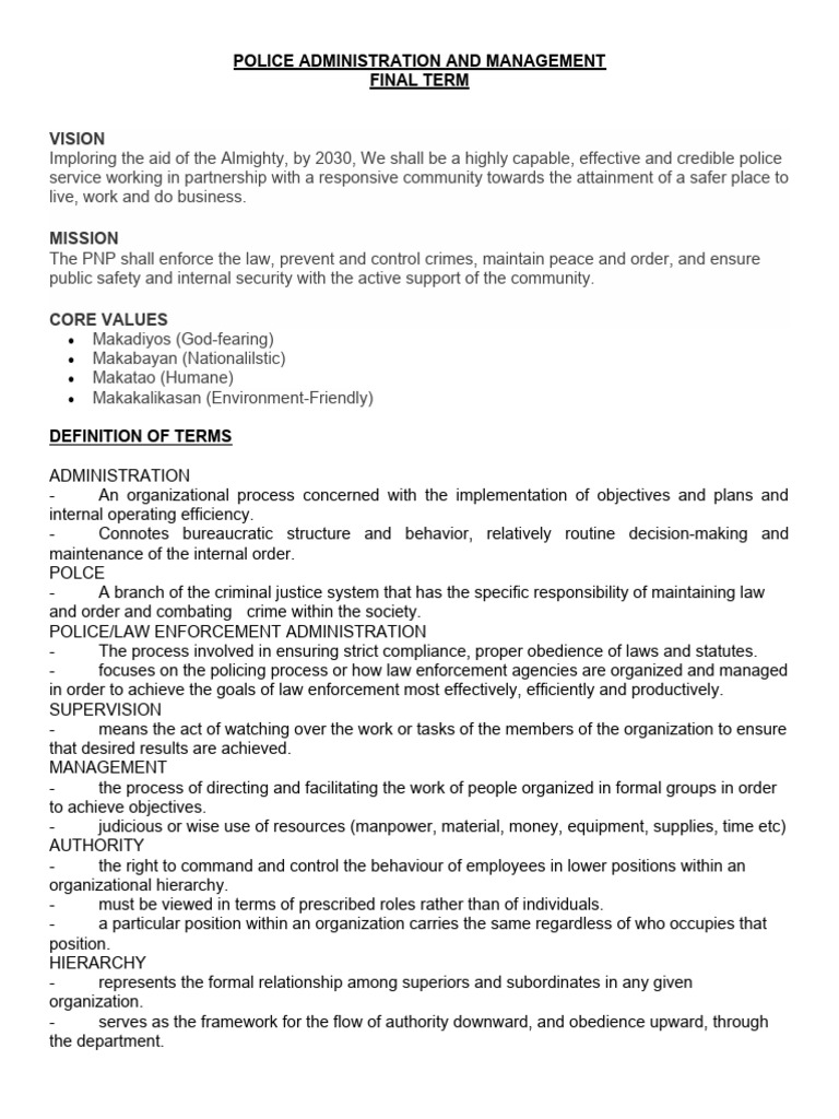 Fin Module4 Police Administration and Management | Download Free PDF ...