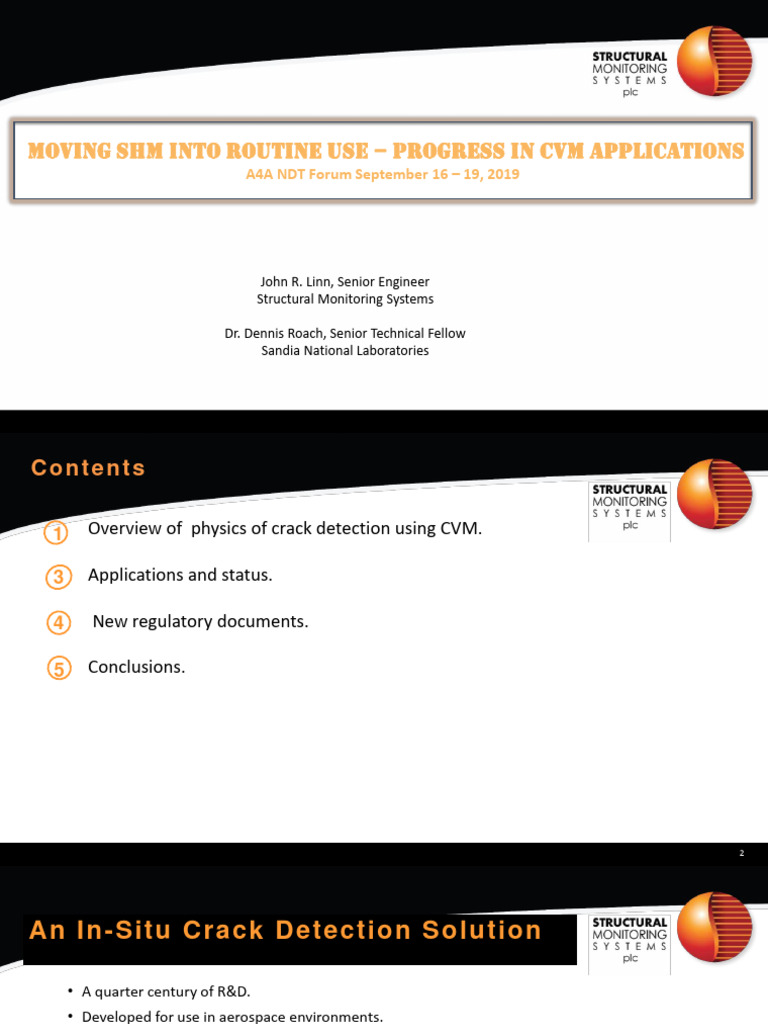 John Linn Moving SHM Into Routine Use | PDF | Vacuum | Nondestructive ...