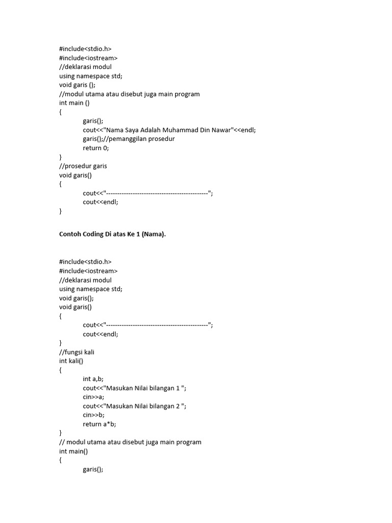 Bentuk Coding C++ | PDF | Metode & Bahan Ajar