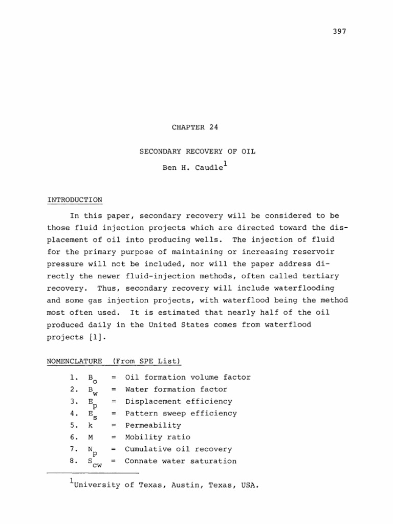 Secondary Oil Recovery Methods Explained | PDF | Extraction Of ...