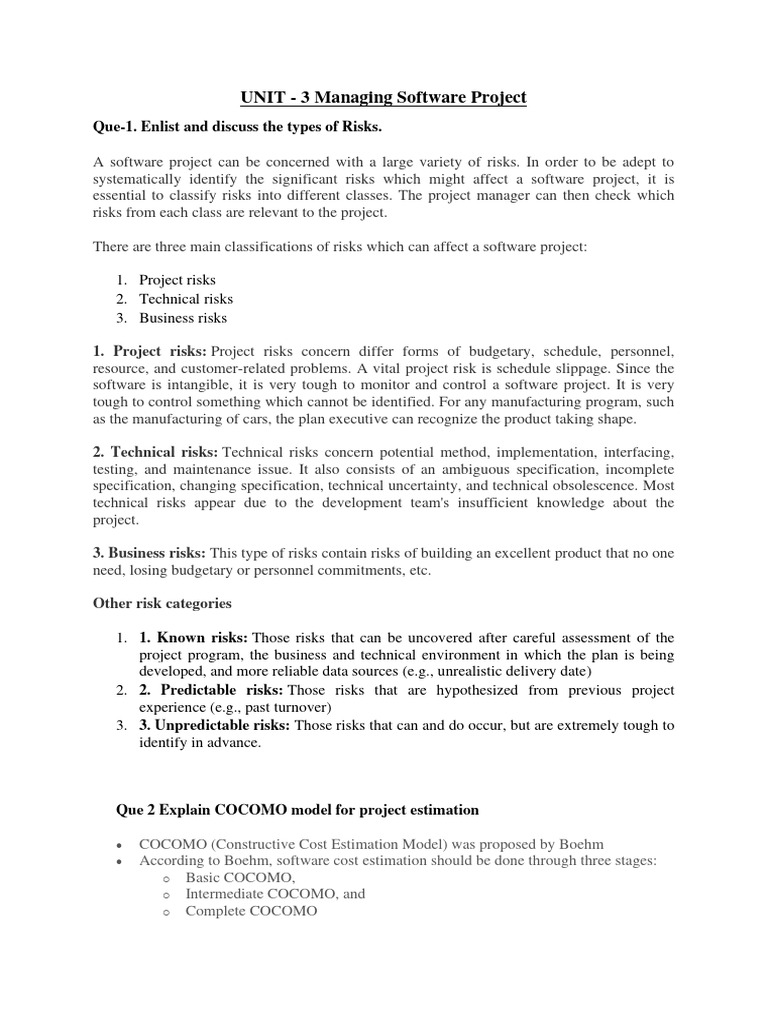 Unit 3 Material | Download Free PDF | Risk | Risk Management
