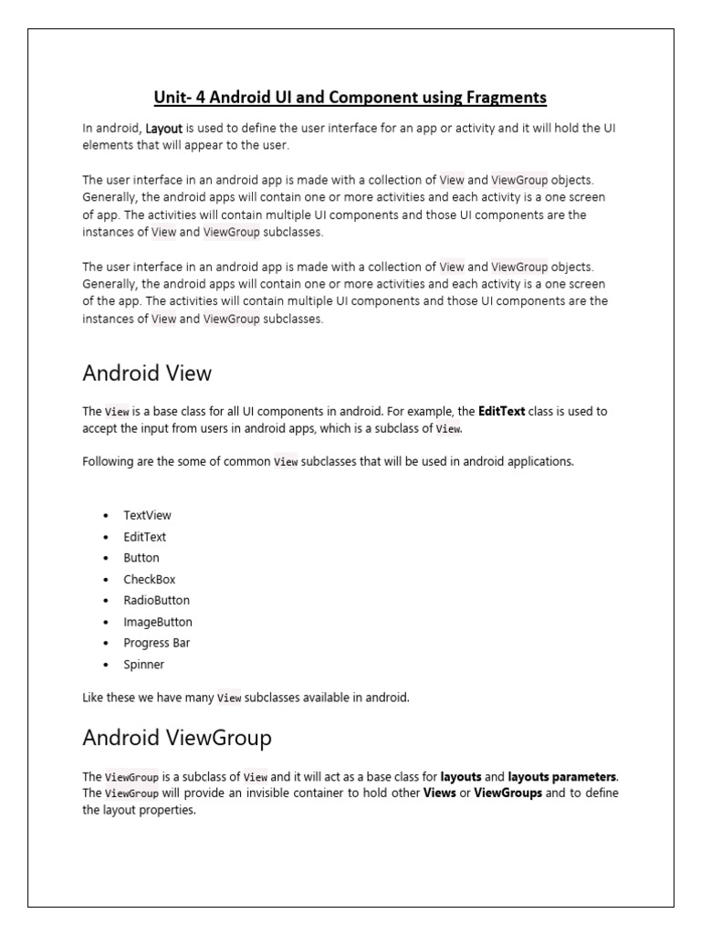 Unit 4 | PDF | Class (Computer Programming) | Page Layout