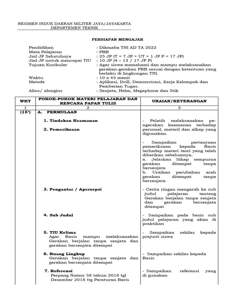Siapjar PBB Praktek Pertemuan 2 | PDF