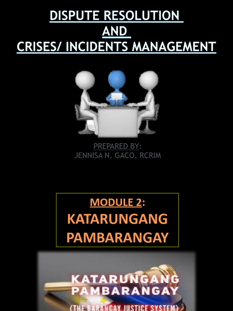 Dispute Module 2 | PDF | Mediation | Justice