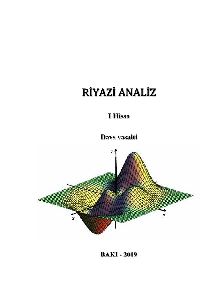 Riyazi Analiz-1 | PDF