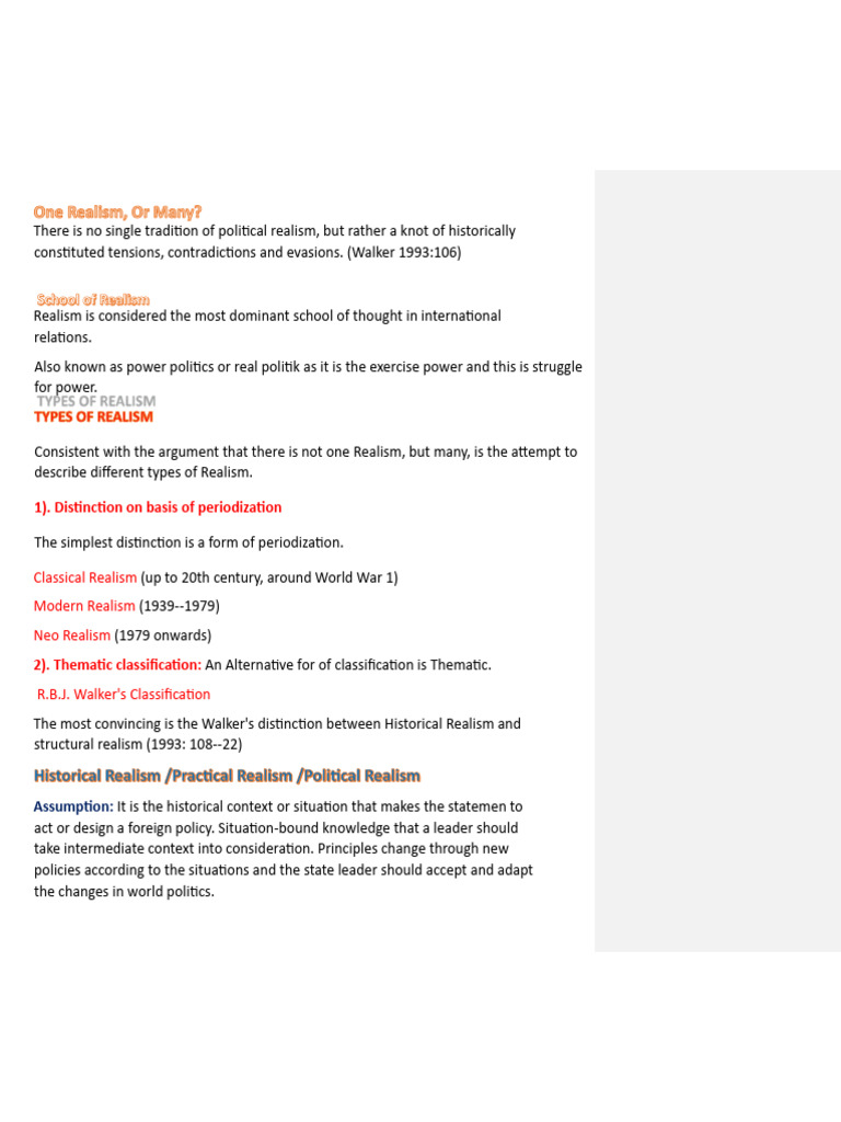 Classical Realism | PDF | Polarity (International Relations) | State ...