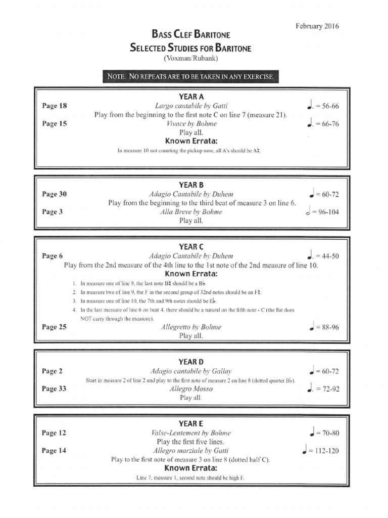 Baritone BC All-State Year B | PDF