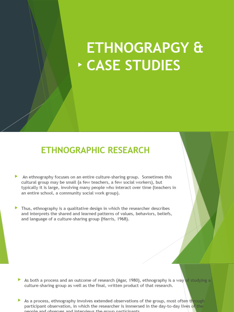 Ethnography Case Studies | PDF | Ethnography | Liberal Arts Education