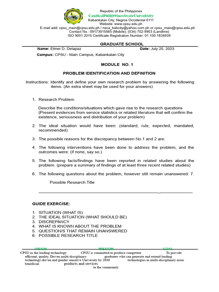 Research-Module. Delapaz | PDF | Learning | Science