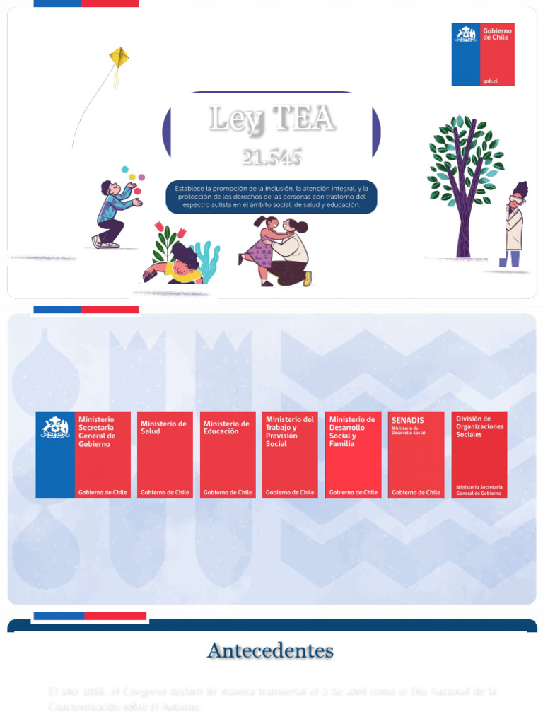 Ley Tea - Presentacion General | PDF | Espectro autista | Las emociones